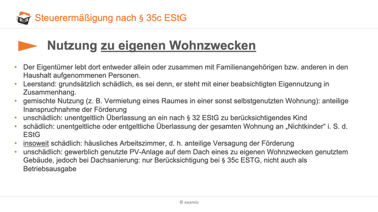 Steuerermäßigungen für energetische Maßnahmen, § 35c EStG